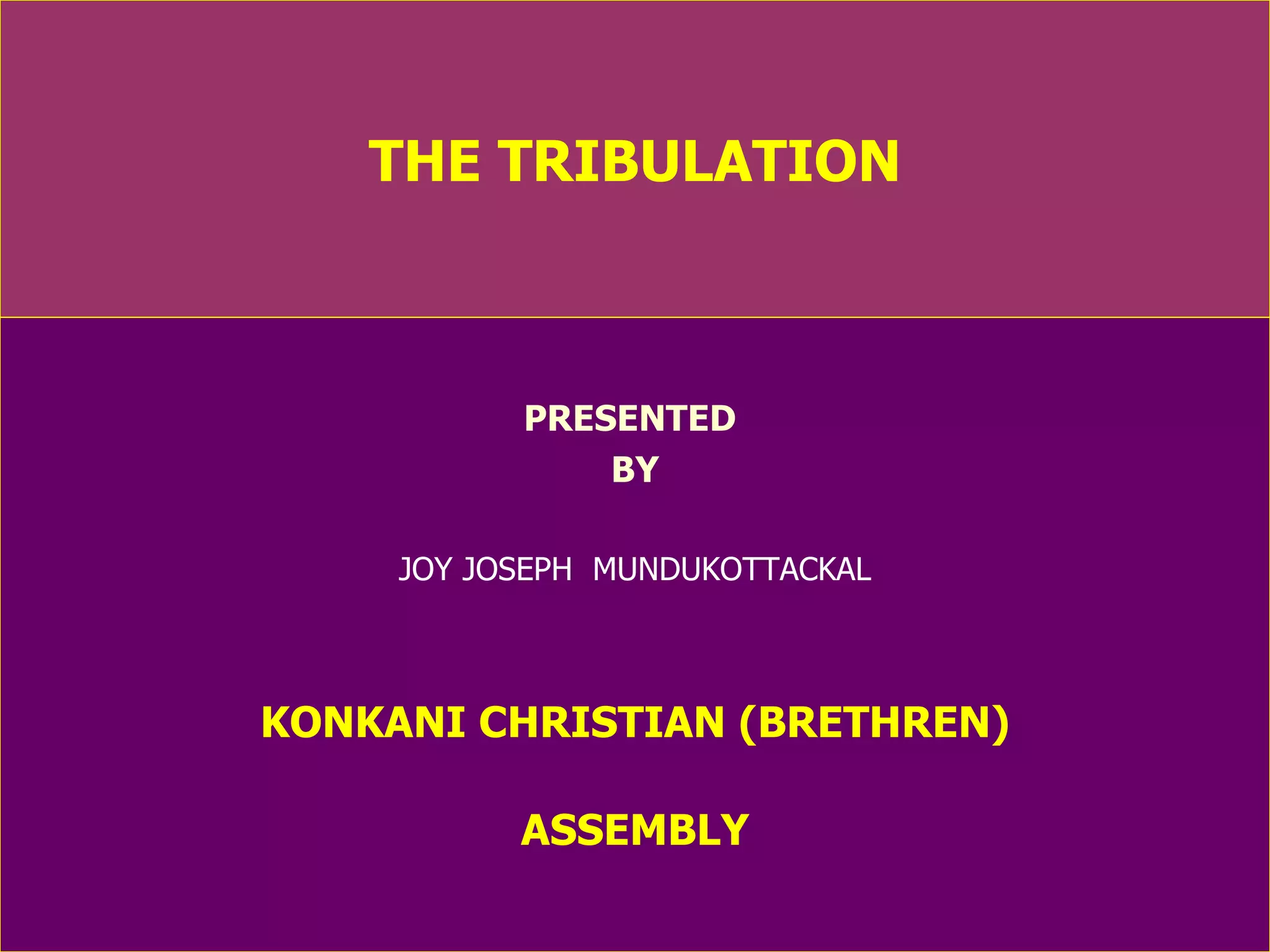 Tribulation | PPT
