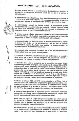 TRIBUNAL REGISTRAL -RESOLUCIÓN No. 1192-2012-INDEPENDIZACIÓN ...