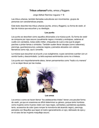 Tribus urbanas | DOCX
