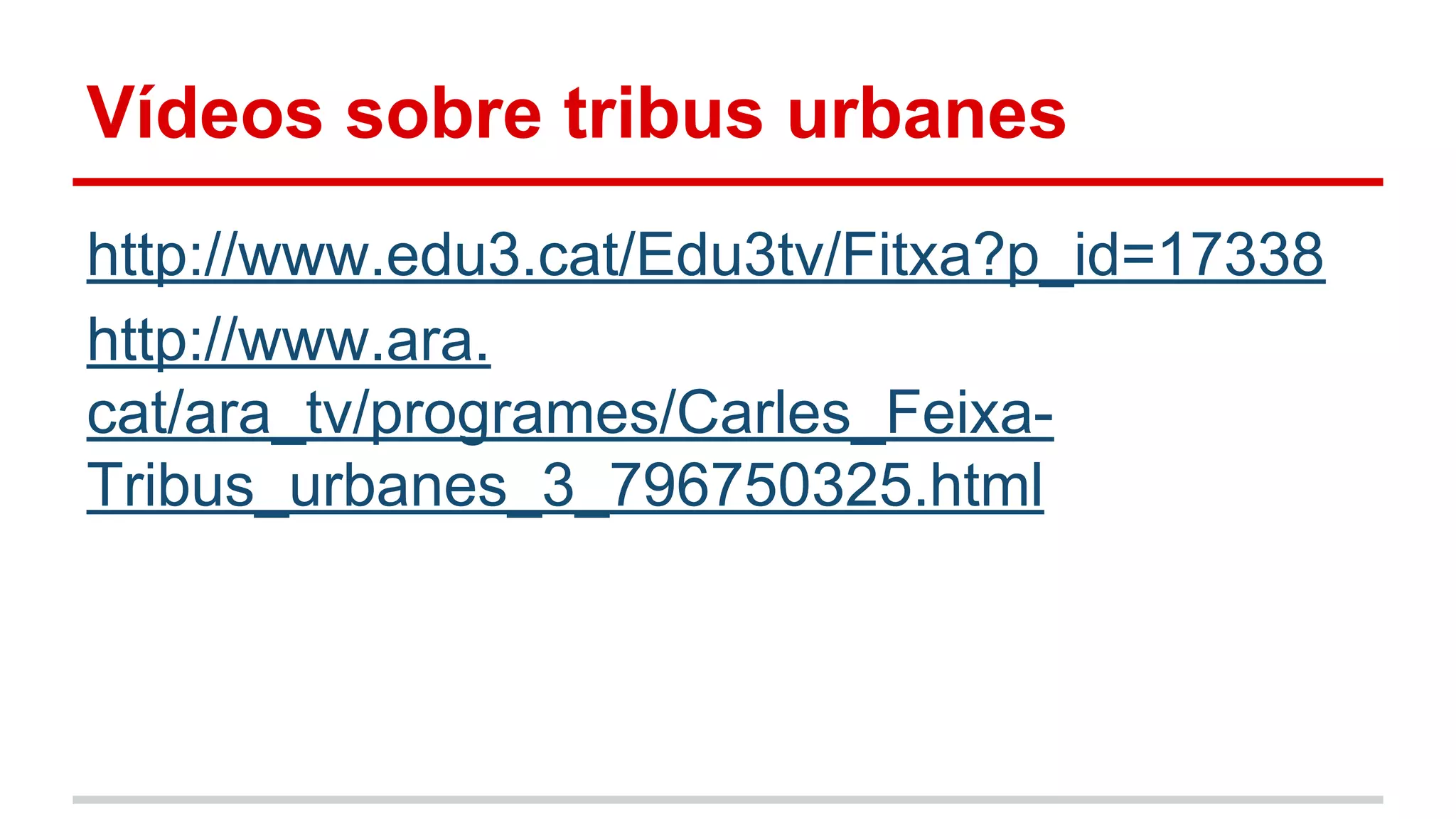 Tribus urbanes | PDF