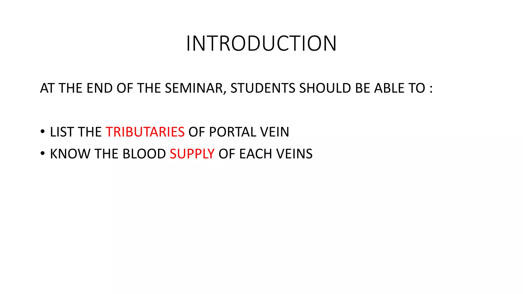 Tributaries of portal veins | PPTX