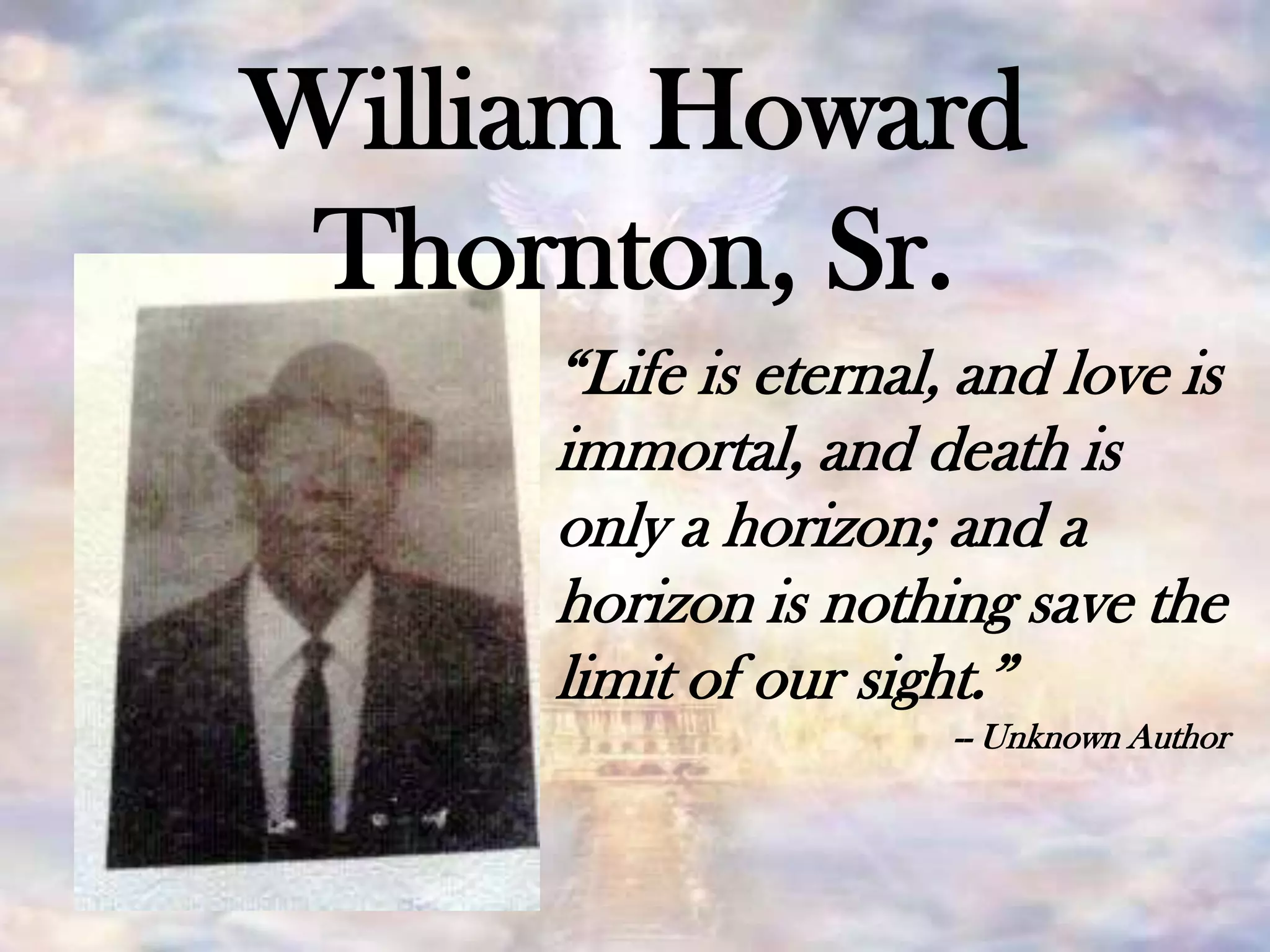 Memorial Tribute - 10th Thornton Family Reunion | PPTX