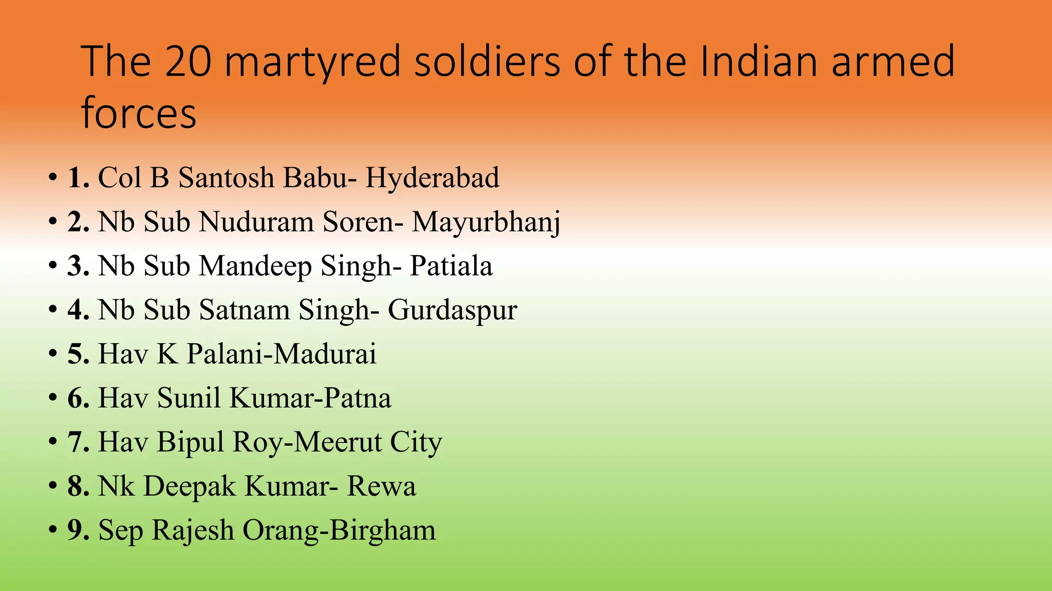Tribute to Indian army | PPTX