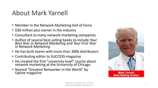 Tribute to Mark Yarnell: MLM Legend | PPTX
