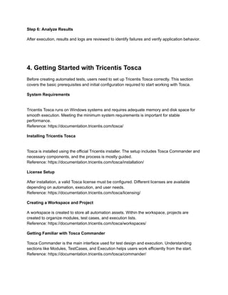 Quick Start Guide to Tricentis Tosca and Its Alternatives | PDF