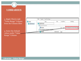 Tricentis Tosca Libraries - Value Range | PPTX