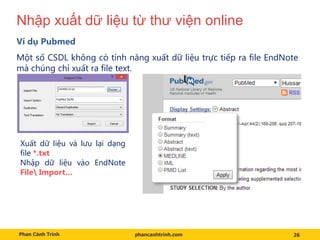 Trích dẫn tài liệu bằng EndNote X7 | PDF