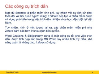 Trích dẫn tài liệu bằng EndNote X7 | PDF