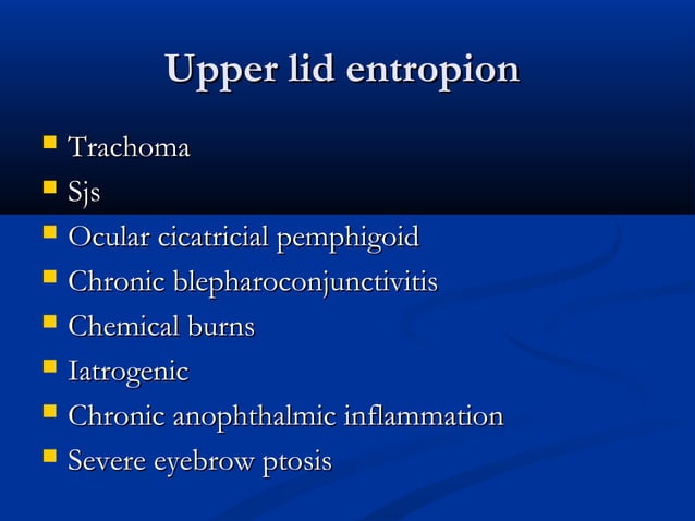 Ectropion and entropion | PPT