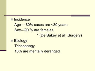 Trichobezoar management - laparoscopic | PPT