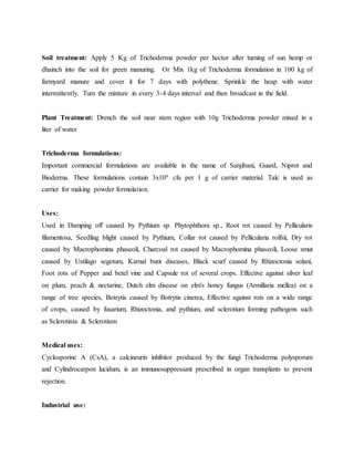 Trichoderma: A bio-control agent for management soil born diseases | DOCX