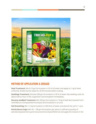 Trichoderma viride 1.5% w.p. (tricho pep v) method of application & dosage | PDF