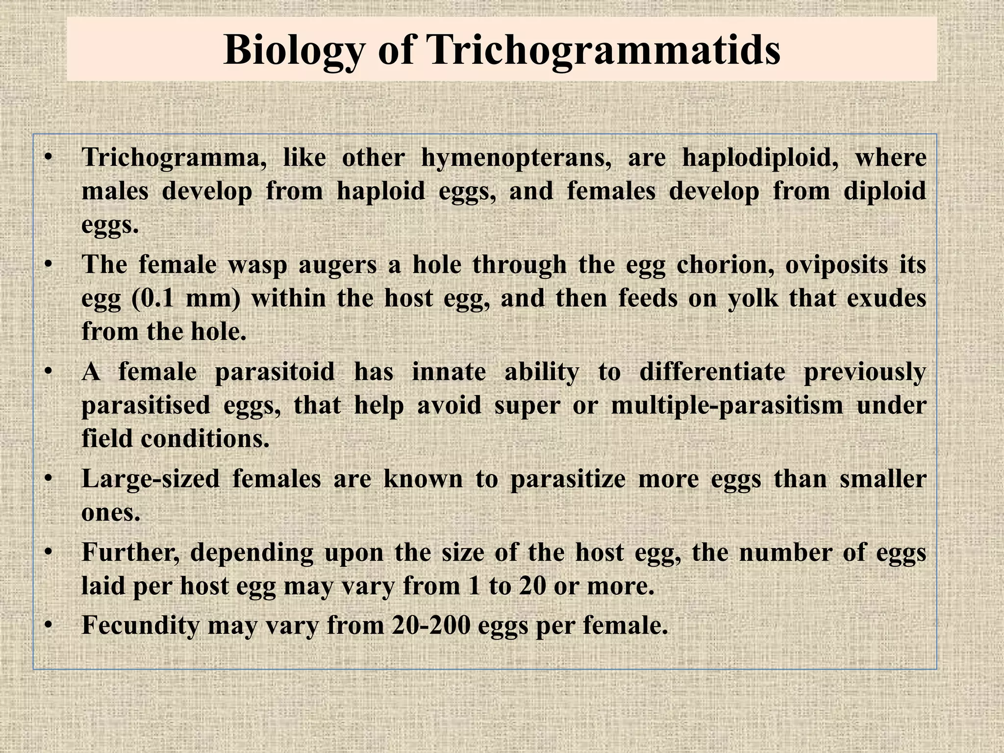 TRICHOGRAMMATIDS IN BIOLOGICAL CONTROL OF INSECT PESTS.pptx