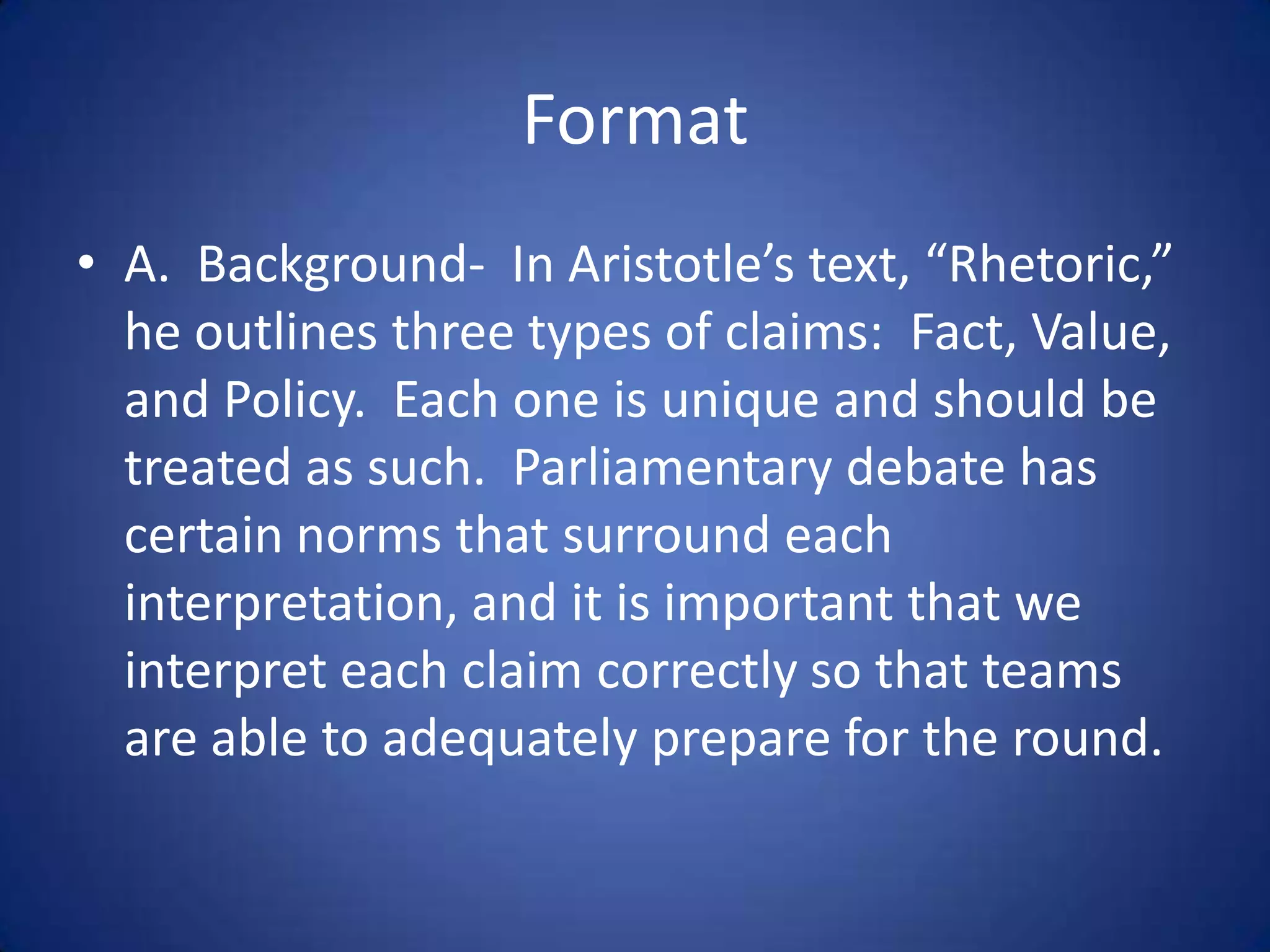 Trichotomy of debate | PPT