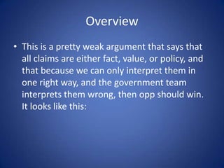 Trichotomy of debate | PPT