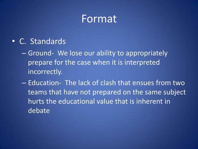 Trichotomy of debate | PPT