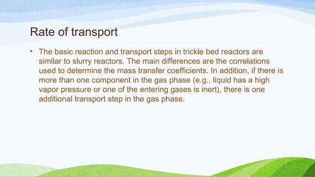Trickle bed reactor | PPT | Chemistry | Science