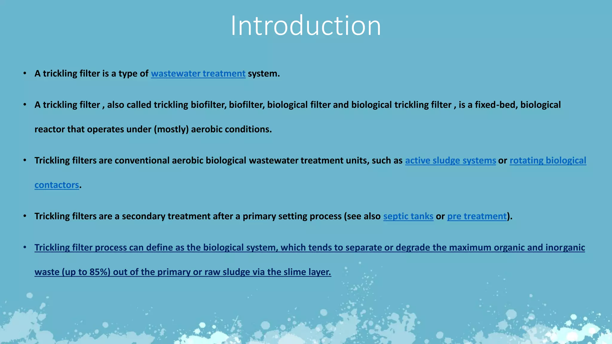 Trickling Filter, Wastewater Treatment method | PDF