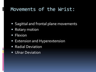 Trick movements of wrist & hand | PPTX