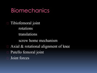 Trick movemets of knee joint | PPTX