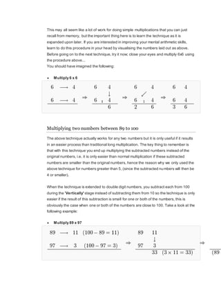 Tricks from vedic mathematics | DOCX