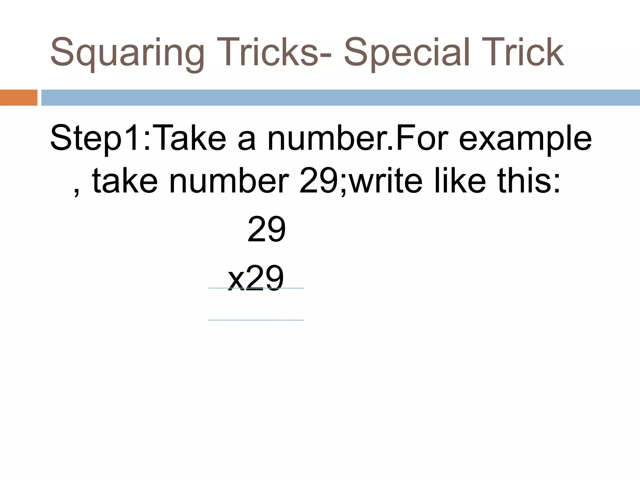 Tricks in mathematics | PPTX