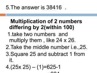 Tricks in mathematics | PPTX
