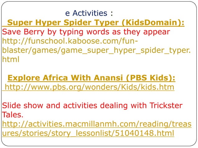 Trickster tales presentation | PPTX