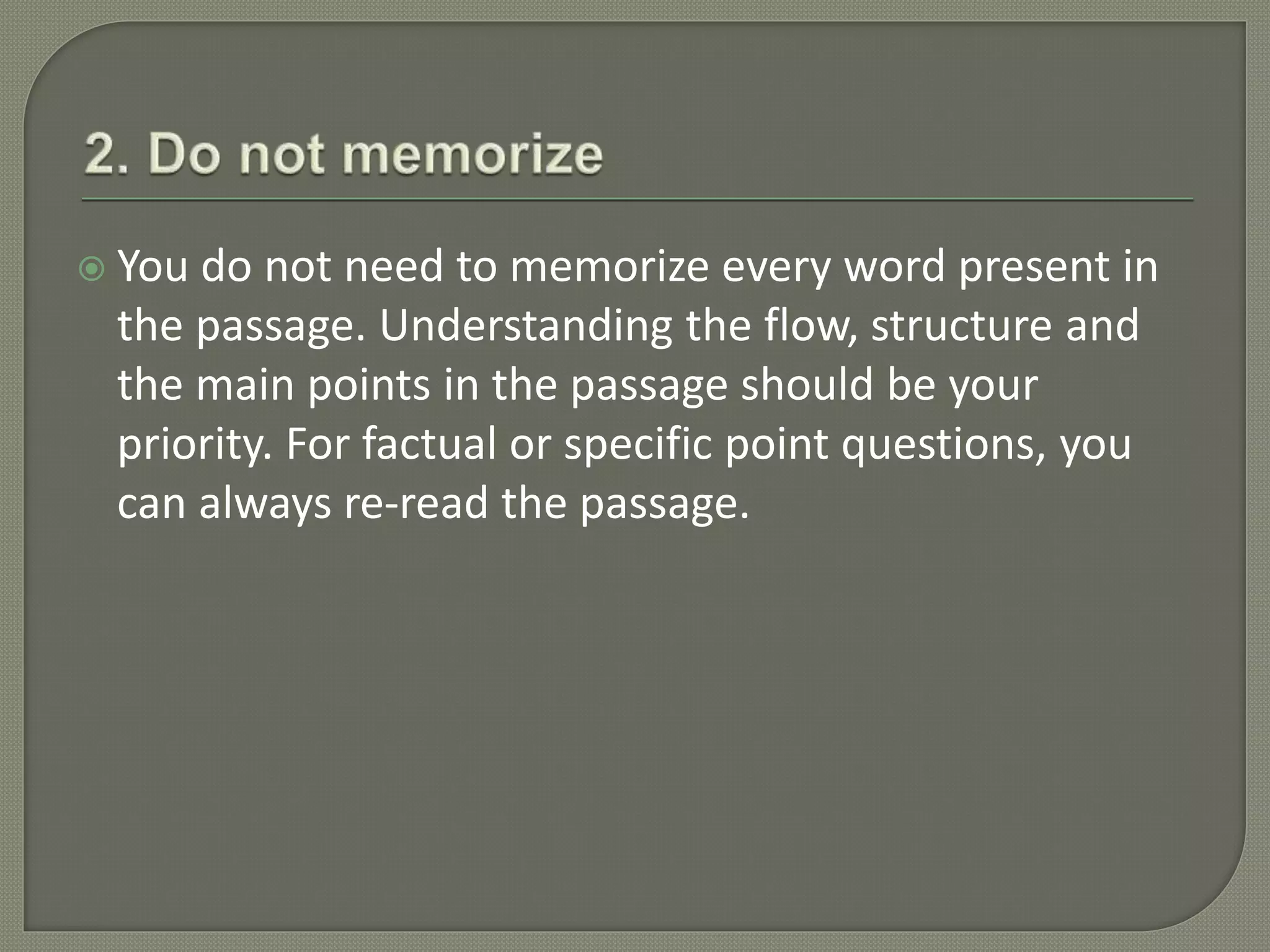 Tricks to solve reading comprehension | PPTX