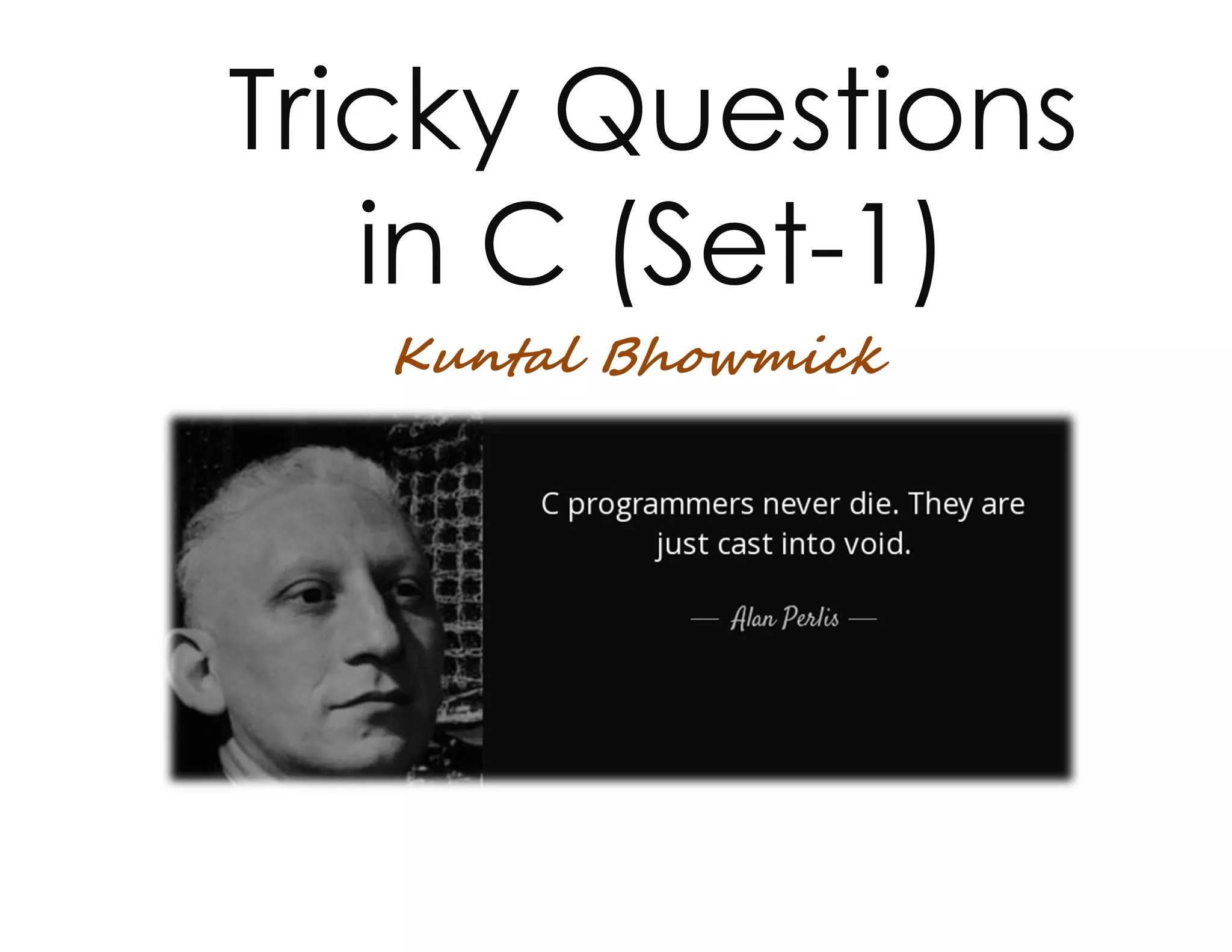 Tricky questions in c set 1 | PDF | Programming Languages | Computing