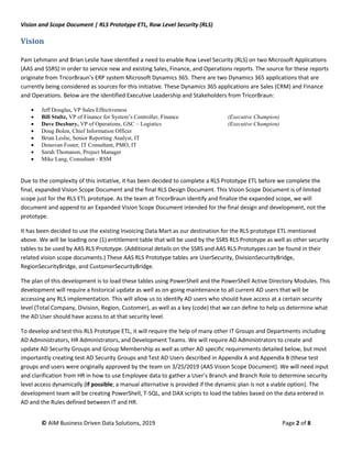 RLS Prototype ETL | Vision and Scope Document | PDF | Databases | Computer Software and Applications
