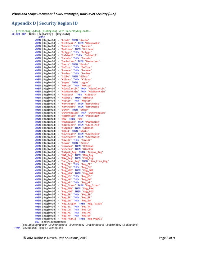 SSRS RLS Prototype | Vision and Scope Document | PDF | Databases | Computer Software and ...