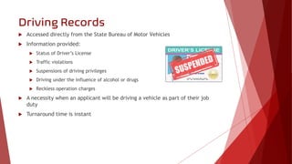 TriCor Employment Screening Overview of Services | PDF