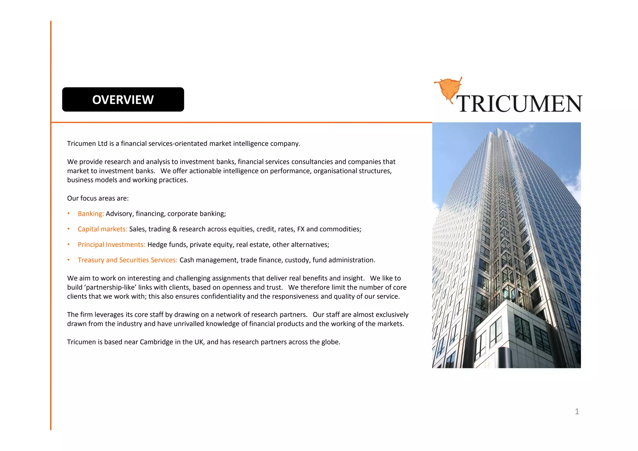 Tricumen Overview Dec 2011 | PDF