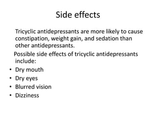 Tricyclic anti depressent drugs , pharmacology by abujar | PPT