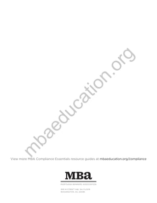 MBA Compliance Essentials TILA RESPA Integrated Disclosure (TRID ...