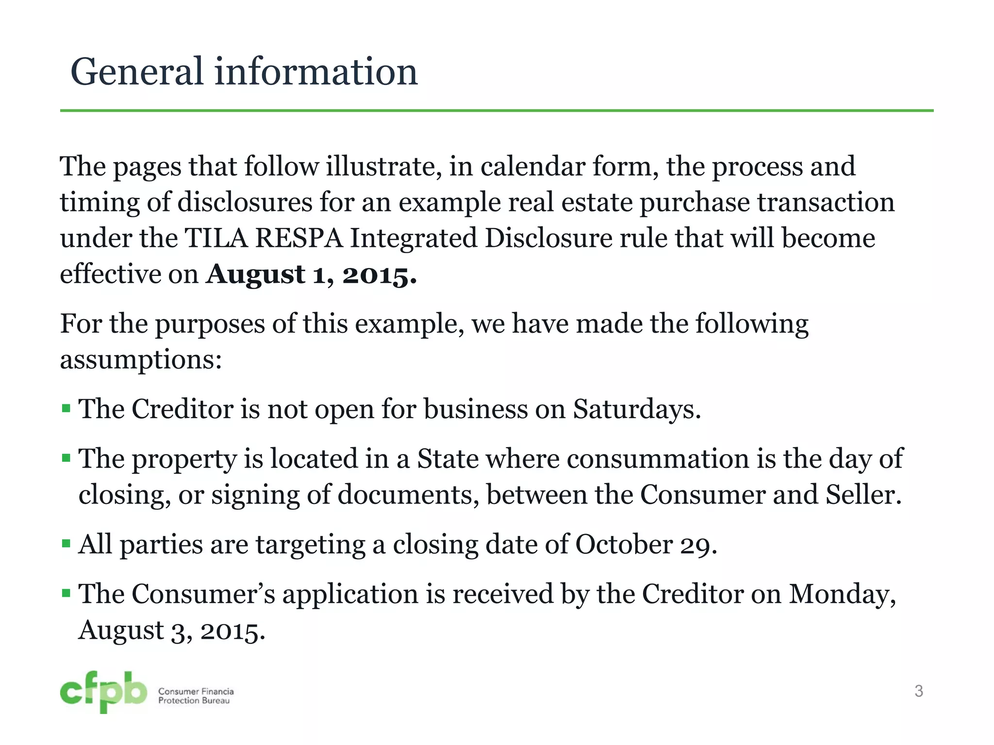 TILA RESPA Integration Disclosure Timeline Example | PDF