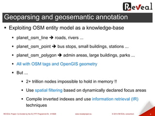 TRIDEC and REVEAL projects: Geoparsing and Geosemantic knowledge model for trust and credibility ...