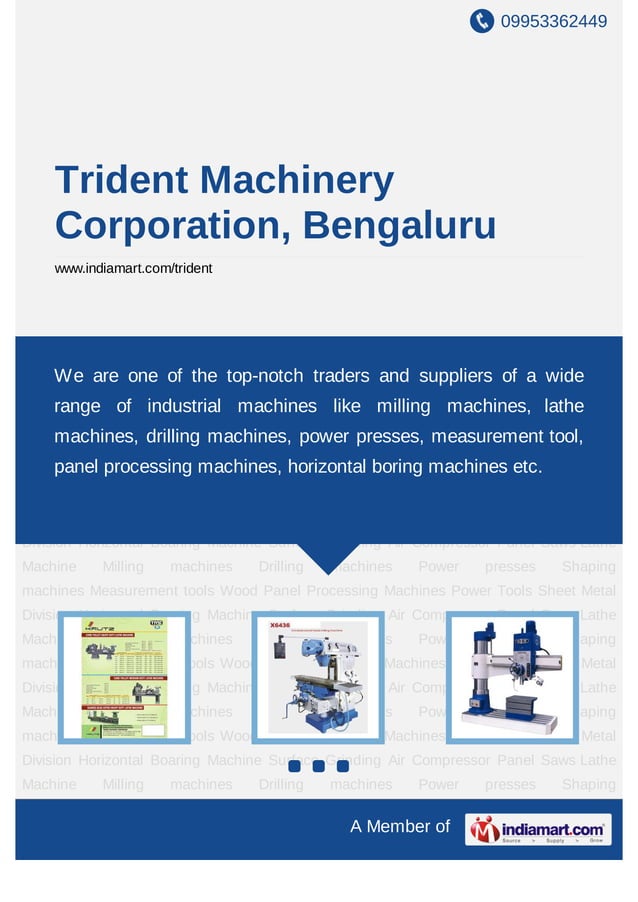 Trident Machinery Corporation, Bengaluru, Industrial Machines | PDF