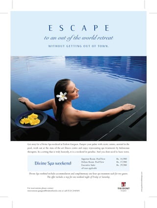 Divine Spa Weekend at the Trident, Gurgaon | PDF