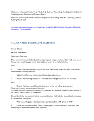 Trident university acc 201 | DOCX