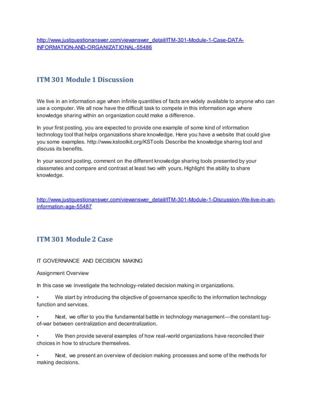 Trident university itm 301 | DOCX | Business Administration | Business