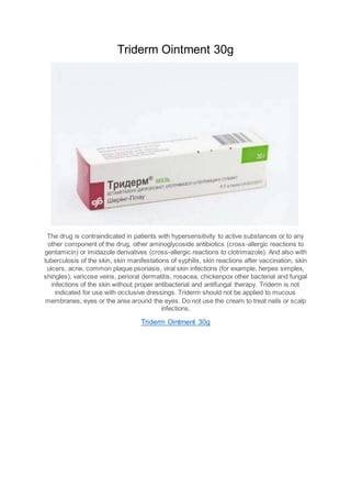 Triderm Ointment 30g | PDF