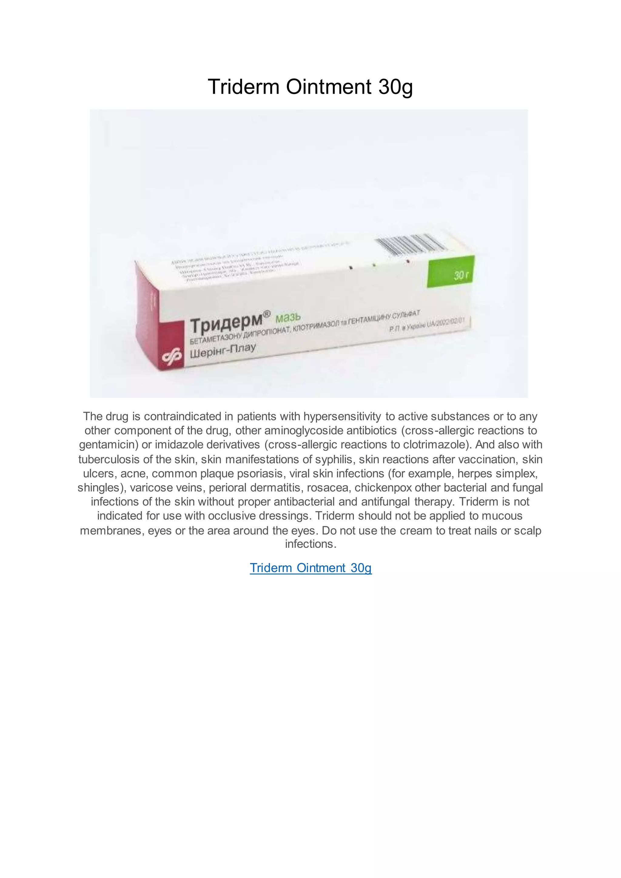 Triderm Ointment 30g | PDF