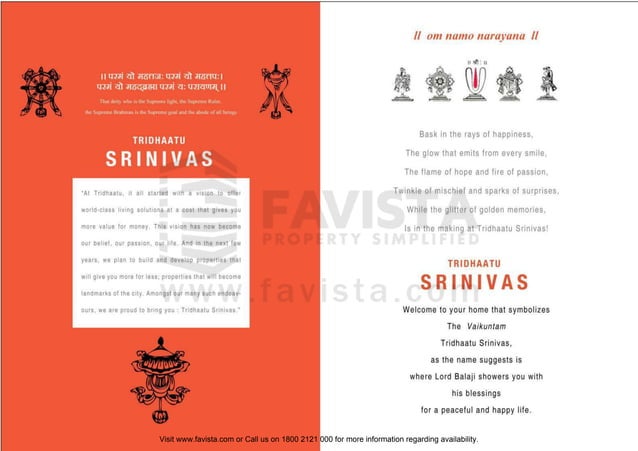 Tridhaatu srinivas brochure 743 Favista Real Estate | PPT
