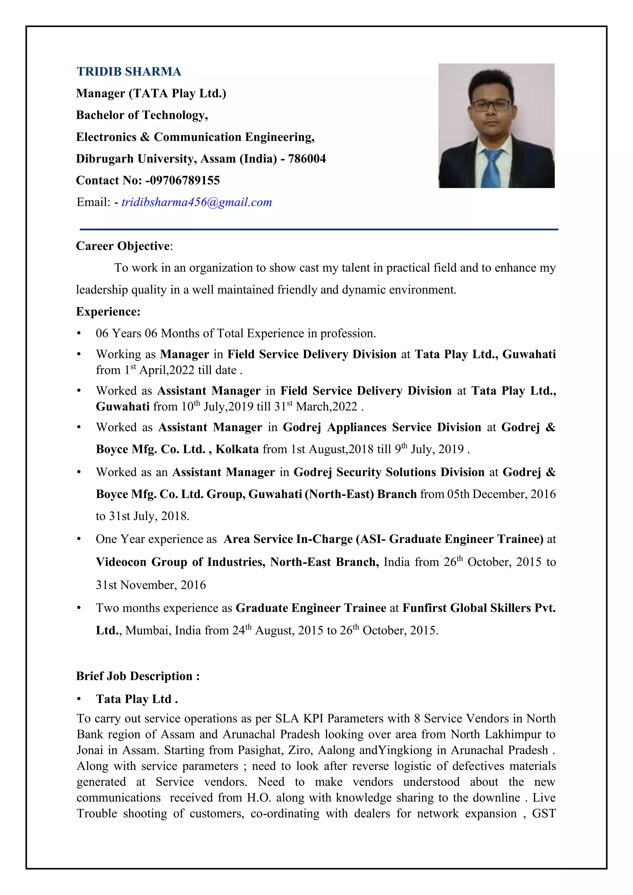 TRIDIB SHARMA_CV_June 2022 | PDF