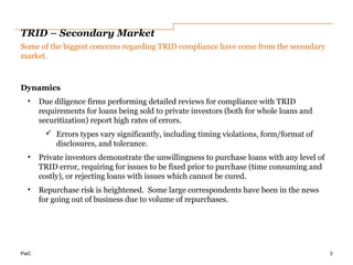 PwC Publication: TRID industry landscape 042216 | PPT | Financial ...