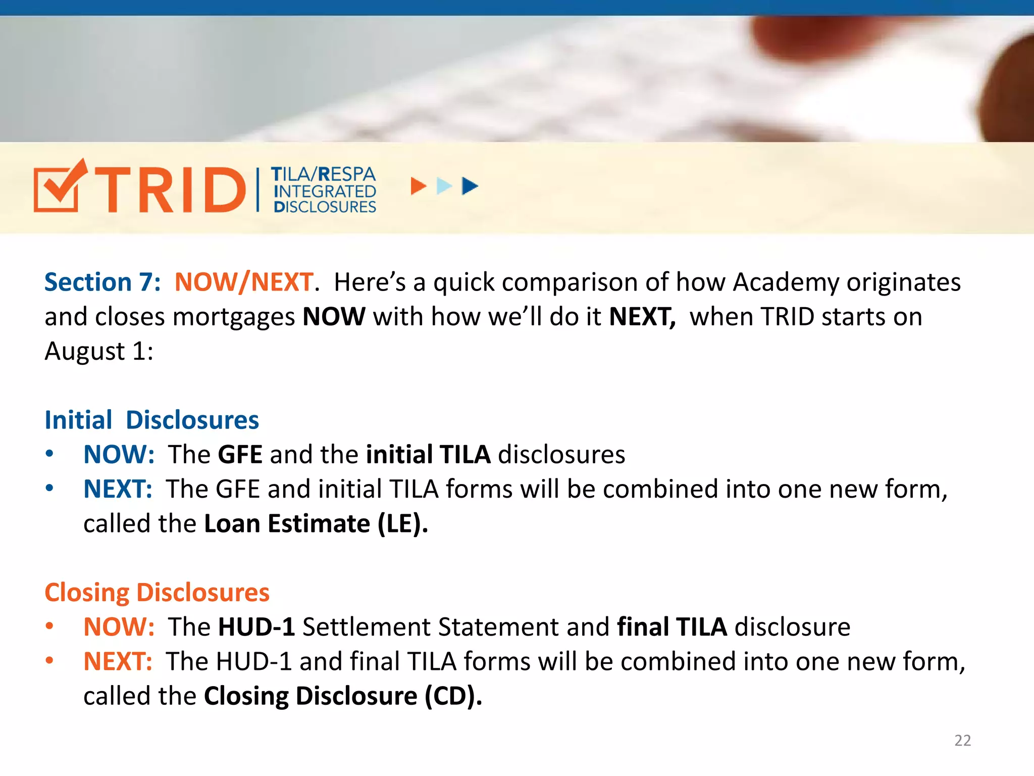 TRID (TILA/RESPA Integrated Disclosures) | PDF