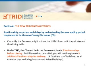 TRID (TILA/RESPA Integrated Disclosures) | PDF | Home Financing ...