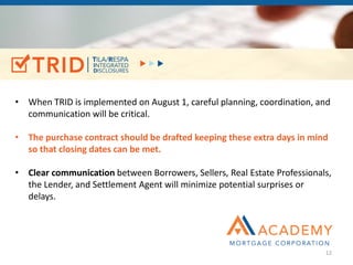 TRID (TILA/RESPA Integrated Disclosures) | PDF